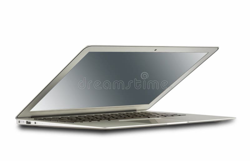 Laptop Isolated on White Background Stock Photo - Image of isolated ...