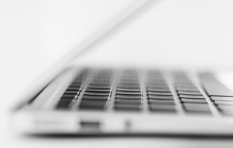 Laptop Isolated on White Background Stock Image - Image of open ...