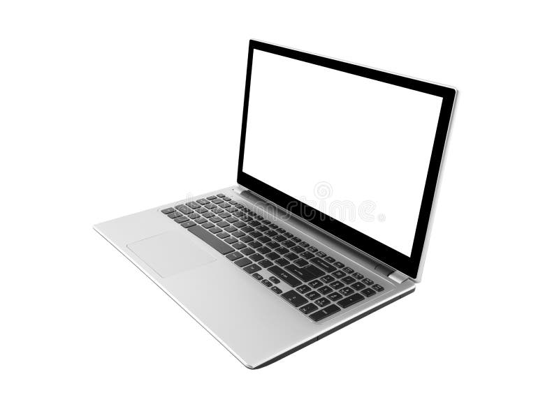 Laptop above. stock photo. Image of open, view, screen - 7901636