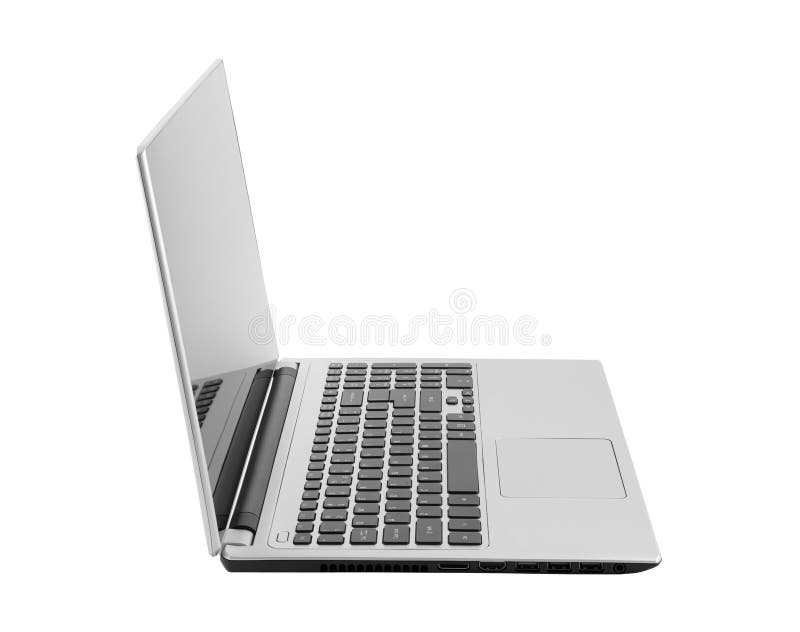 Modern laptop side view. stock photo. Image of concepts - 31125222