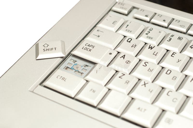 Laptop key fell off stock image. Image of desktop, portable - 17670773