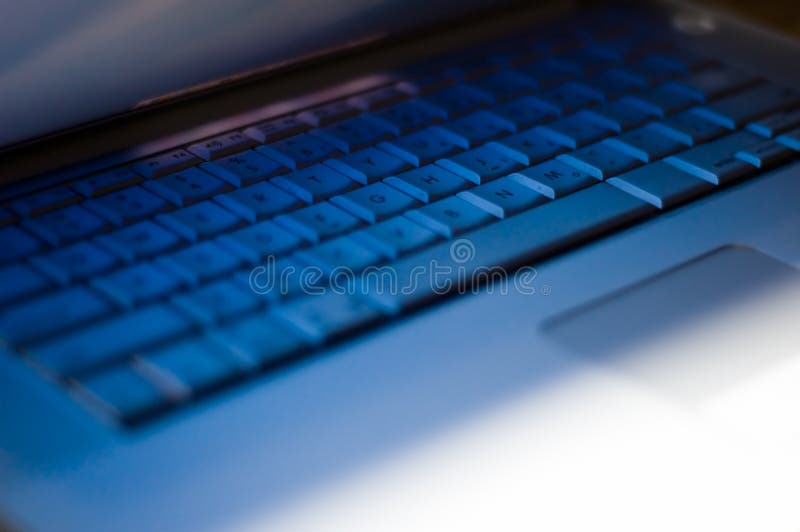 Laptop Keyboard (Blue Tone) Stock Image - Image of desktop, control ...