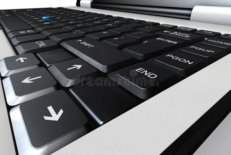 Laptop Keyboard 3d Illustration Stock Illustration - Illustration of ...
