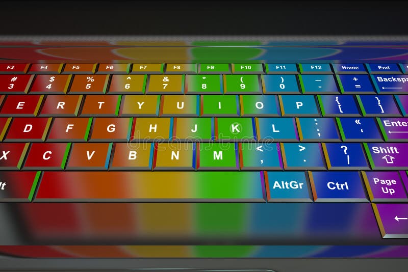 Laptop keyboard stock illustration. Illustration of color - 68548129