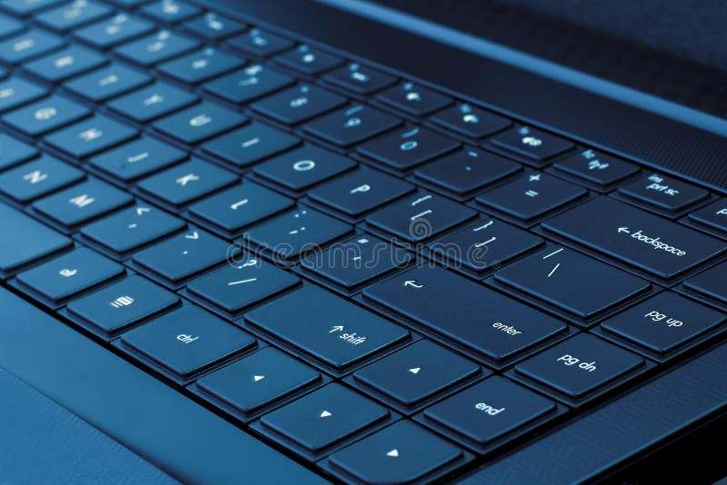 Laptop Keyboard (Blue Tone) Stock Photo - Image of browse, browsing ...