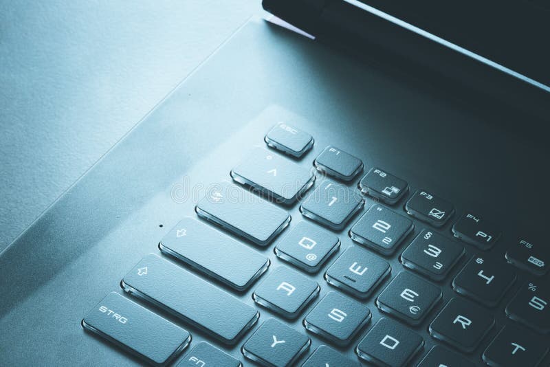 Laptop Keyboard: Closeup Picture Stock Image - Image of digital, user ...