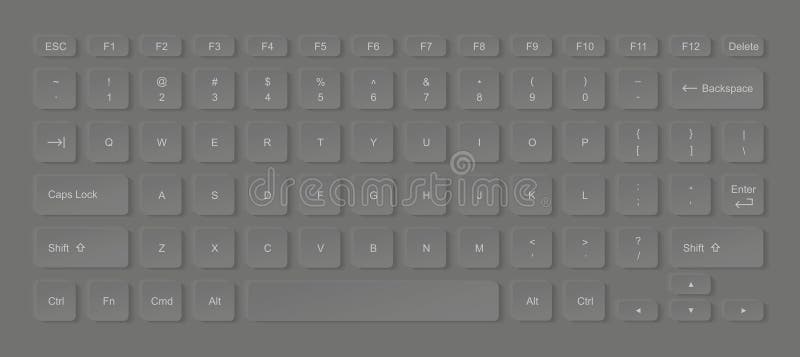 Laptop keyboard computer stock vector. Illustration of letter - 214759052