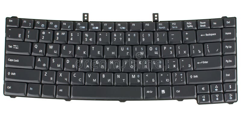 Keyboard for a Laptop, a Spare Part for a Computer, on a White ...