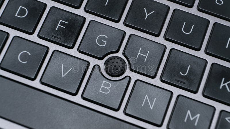 Laptop Keyboard with Focus on Pointing Stick Track Point Stock Photo ...