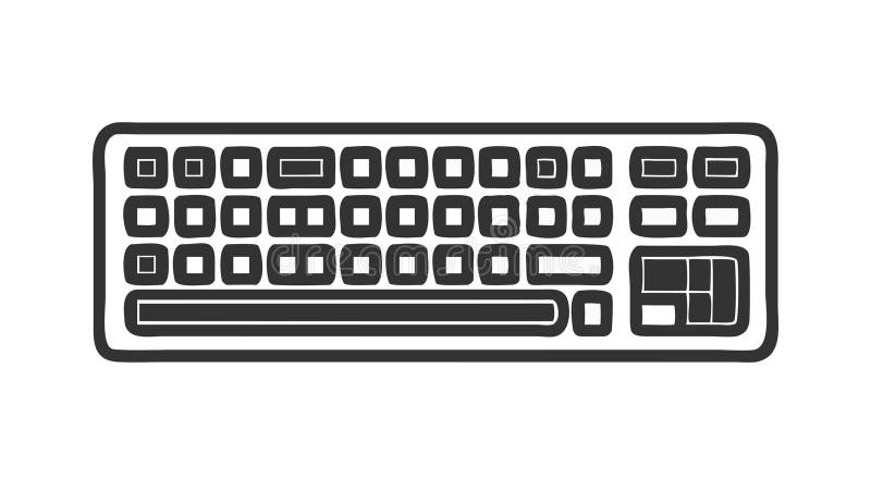 Laptop Keyboard, Portable Computing Input Interface. Vector Design ...