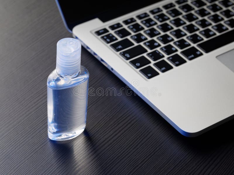 Woman with Sanitizer Gel for Hands. Stock Photo - Image of ...