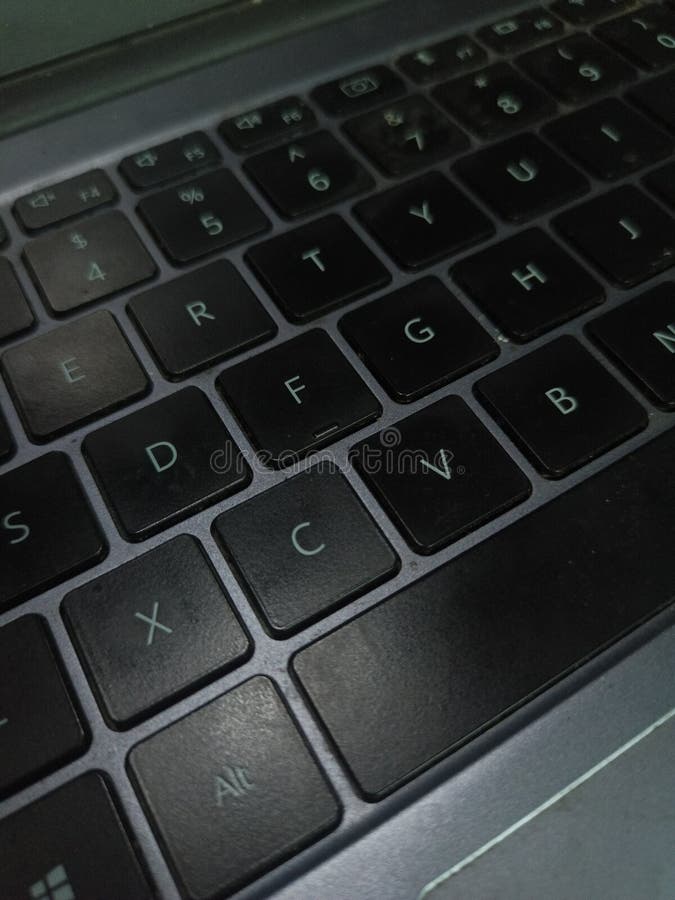 Laptop Keyboard Shot from a High Angle Editorial Photo - Image of piano ...