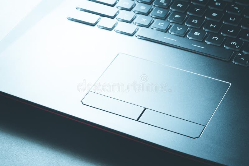 Laptop Keyboard and Touchpad: Closeup Picture Stock Photo - Image of ...