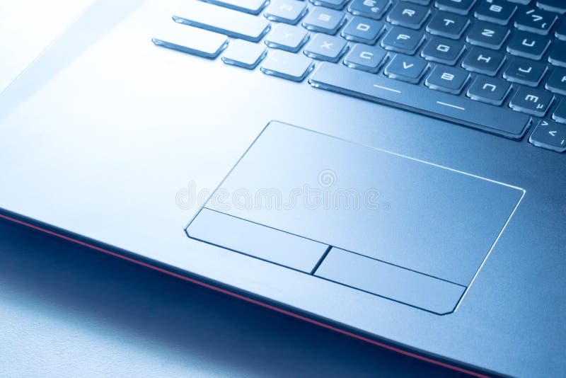Laptop Keyboard and Touchpad: Closeup Picture Stock Photo - Image of ...