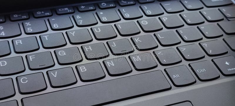 Laptop Keyboard in Use with White Reflection Stock Image - Image of ...