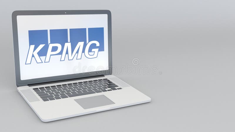 KPMG Logo Made with Computer Code on the Laptop Screen. Editorial ...