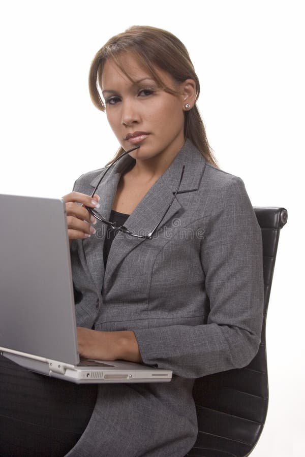 Laptop Lady stock photo. Image of banking, communication - 323548