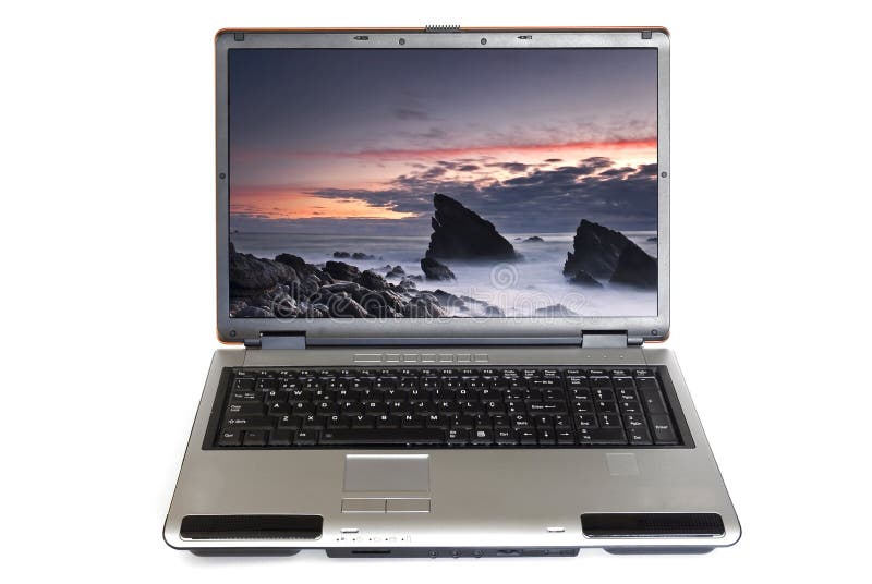 Wide Laptop stock photo. Image of compac, wireless, desktop - 229958