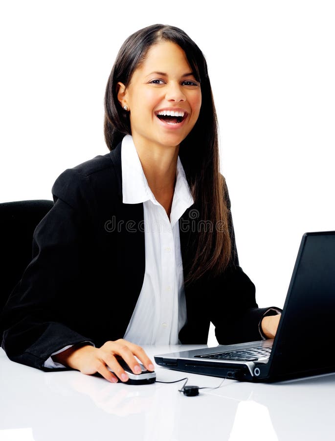 Laptop laugh woman stock photo. Image of carefree, female - 23429986