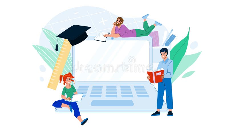 Laptop learning vector stock vector. Illustration of training - 239413342