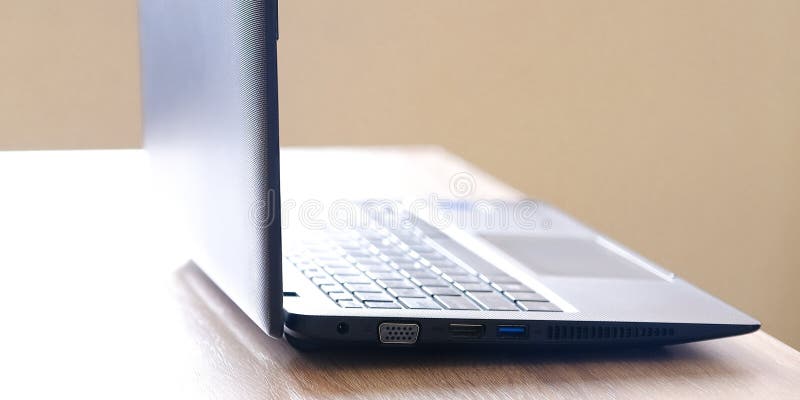 Laptop on a Light Table. Ready for Operation Stock Photo - Image of ...
