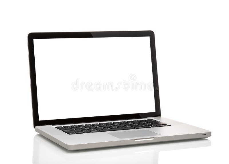 Computer Monitor, Like Mac with Blank Screen. Stock Photo - Image of ...