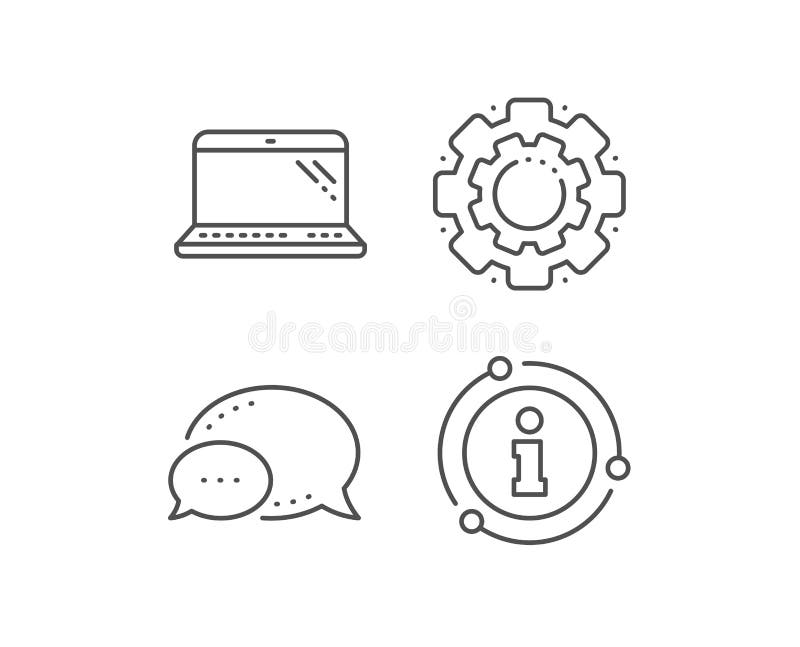 Computer Device Line Icons. Motherboard, CPU and Laptop. Linear Icon ...