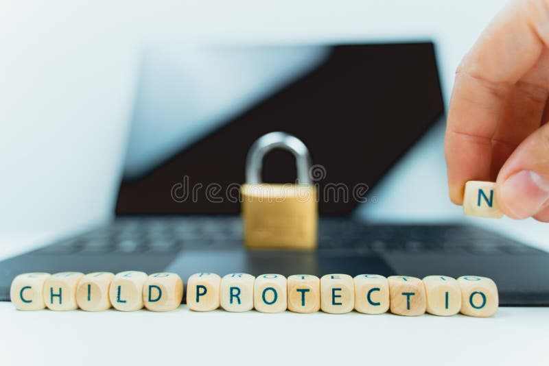 Laptop and Lock. Computer and Internet Security Concept Stock Image ...