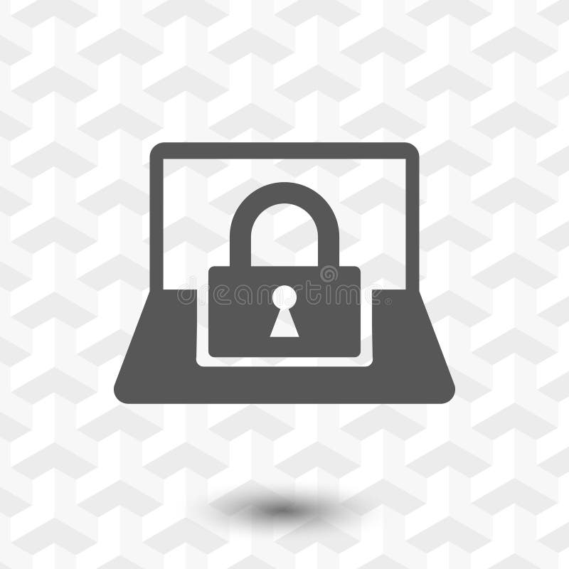 Laptop Lock Icon Stock Vector Illustration Flat Design Stock Vector ...