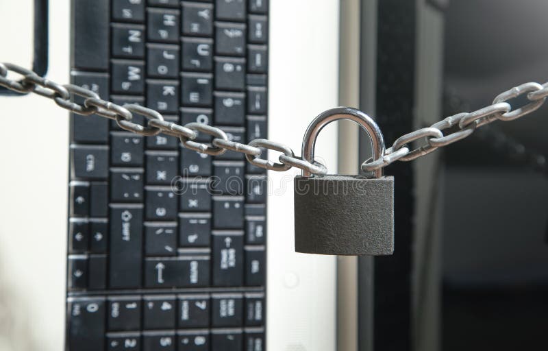 Laptop Locked with Chains and Padlock Stock Photo - Image of equipment ... Laptop Locked with Chains and Padlock Stock Photo - Image of equipment ...