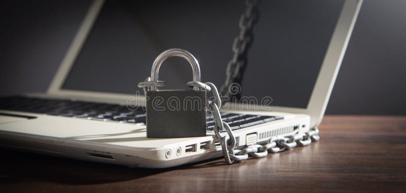 Laptop Locked with Chains and Padlock Stock Image - Image of metal ... Laptop Locked with Chains and Padlock Stock Image - Image of metal ...