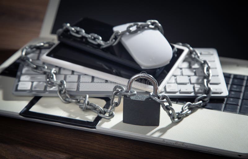 Laptop Locked with Chains and Padlock Stock Image - Image of privacy ... Laptop Locked with Chains and Padlock Stock Image - Image of privacy ...