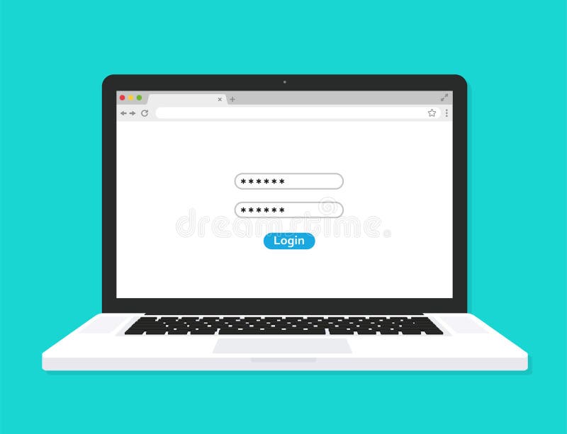 Laptop with Login Form Page on Screen. Sign in To Account - Stock ... Laptop with Login Form Page on Screen. Sign in To Account - Stock ...