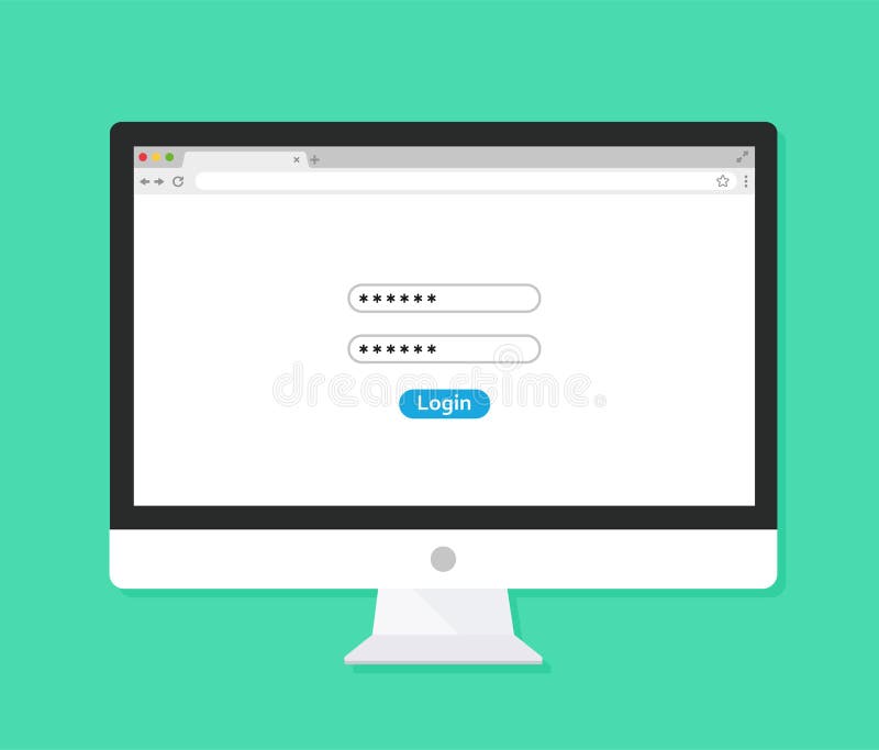 Laptop with Login Form Page on Screen. Sign in To Account - Stock ... Laptop with Login Form Page on Screen. Sign in To Account - Stock ...