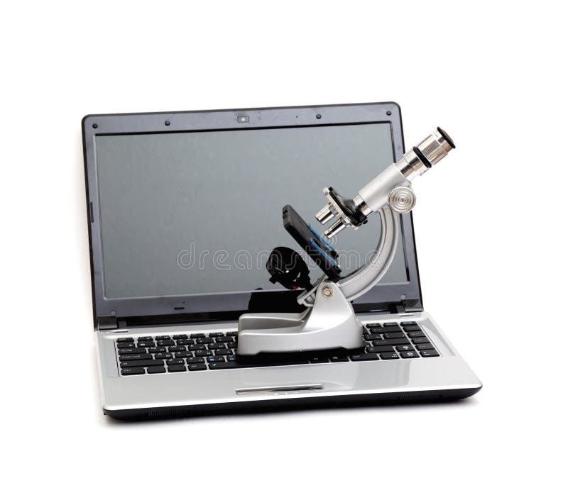 Laptop, microscope stock image. Image of exercise, microscope - 17673053
