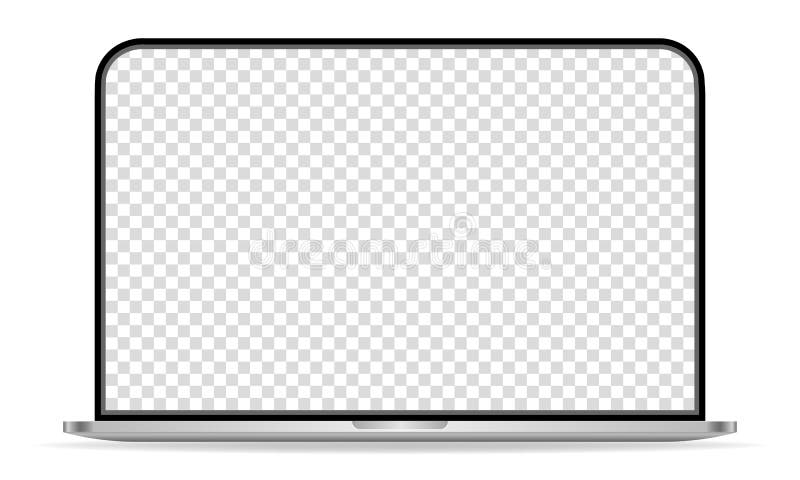 Laptop Mockup with Transparent Screen Stock Vector - Illustration of ...