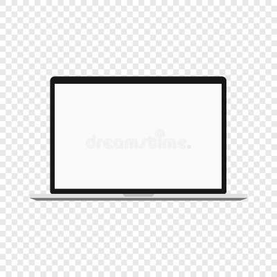 Laptop. Modern Computer on Transparent Background Stock Vector ...