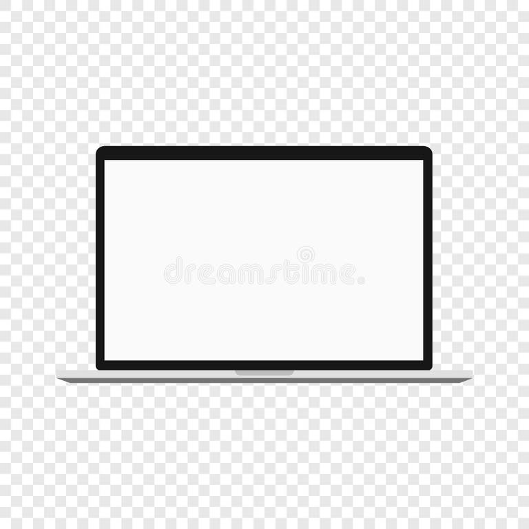 Laptop. Modern Computer on Transparent Background Stock Vector ...