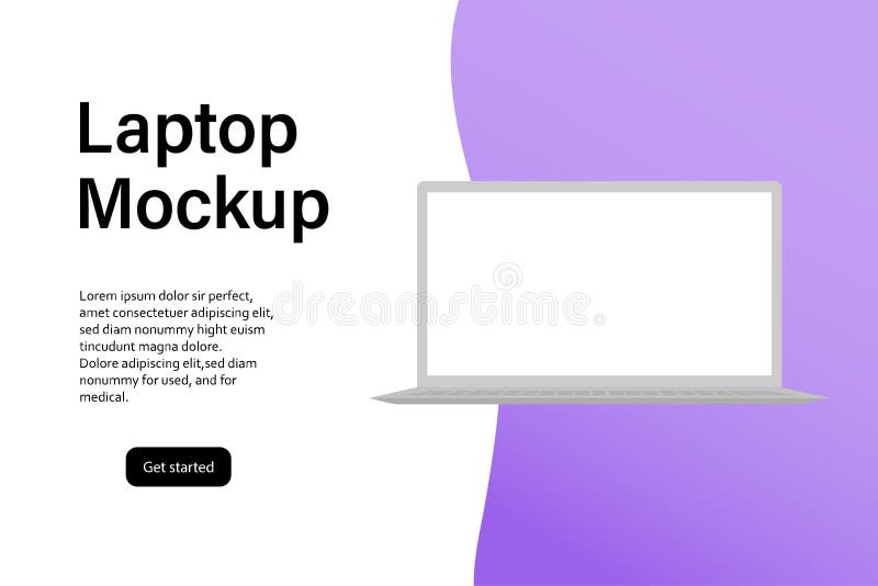 Laptop Modern Device Mockup. Template for Infographics or Presentation ...