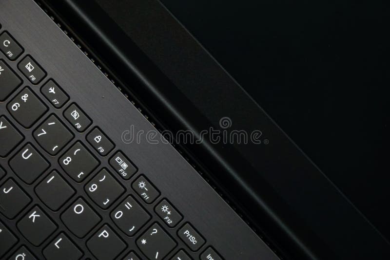 Laptop Monitor and Keyboard in Triangle Orientation Asymmetric Image ...