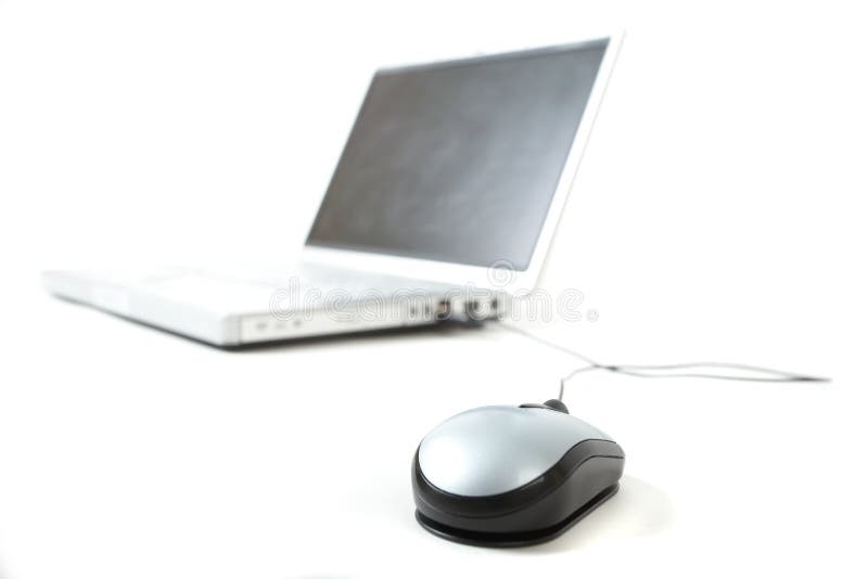 Laptop and mouse stock image. Image of modern, global - 4202905