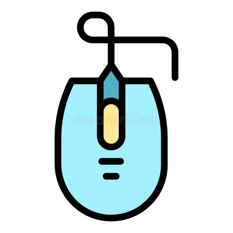 Laptop Mouse Icon Vector Flat Stock Illustration - Illustration of ...