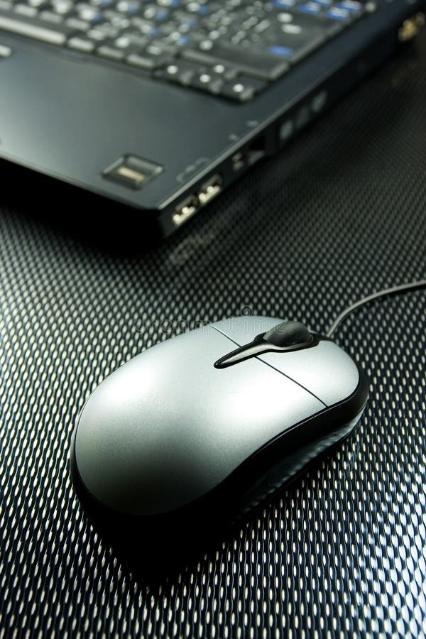 Laptop And His Mouse stock image. Image of advertisement - 2284227