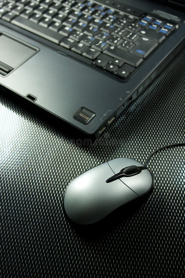 Laptop And His Mouse stock image. Image of advertisement - 2284227