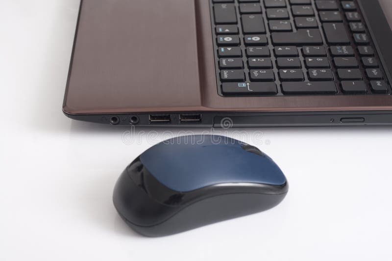 Laptop and Mouse stock photo. Image of blue, ideas, business - 33971554