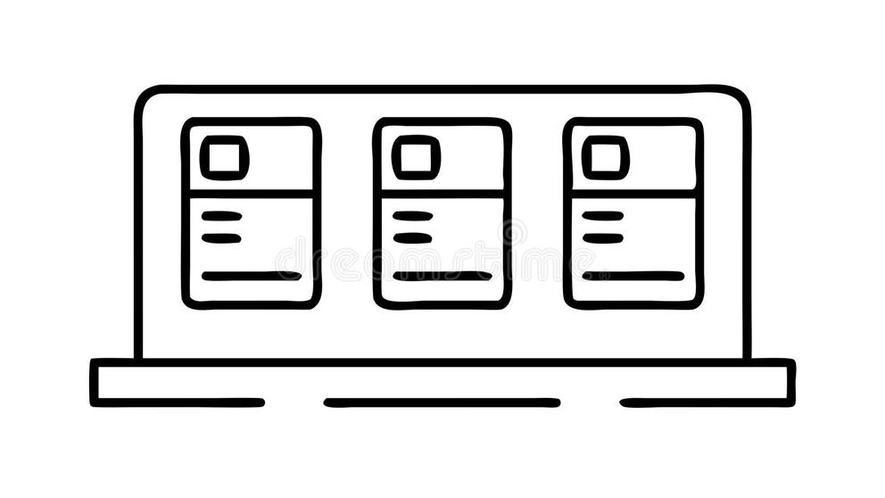 Laptop Multi-tab Icon, Browser Browsing, Web Applications, Vector ...