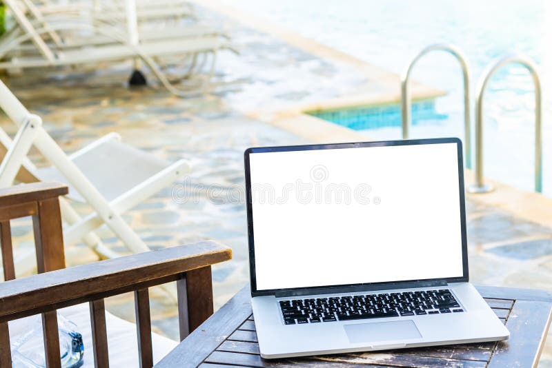 Laptop or Notebook with Blank Screen Editorial Stock Image - Image of ...