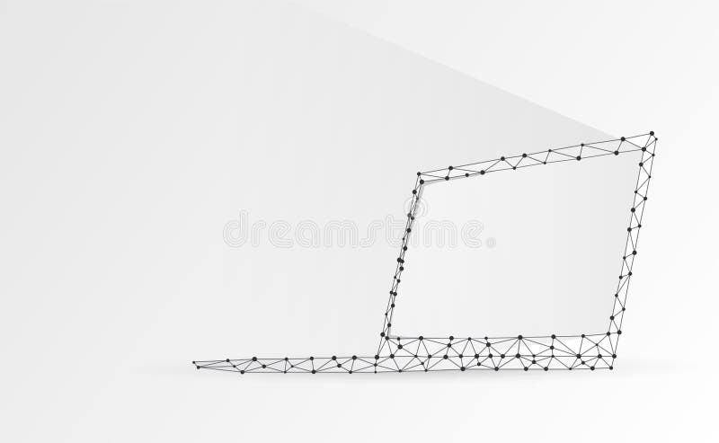 Laptop, Notebook Composed of Polygons. Internet, Computer Devices ...