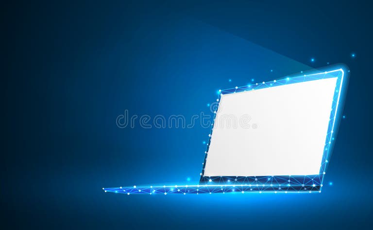 Laptop, Notebook Composed of Polygons. Internet, Devices, Computer ...