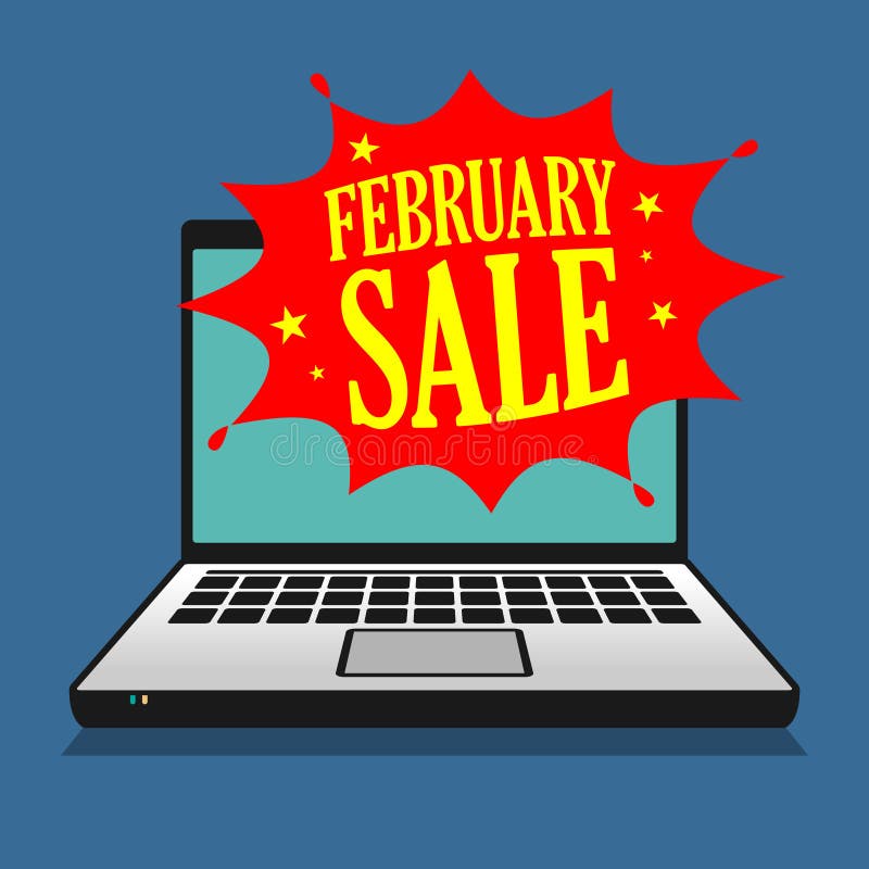 Business Concept with Text February Sale Stock Vector - Illustration of ...